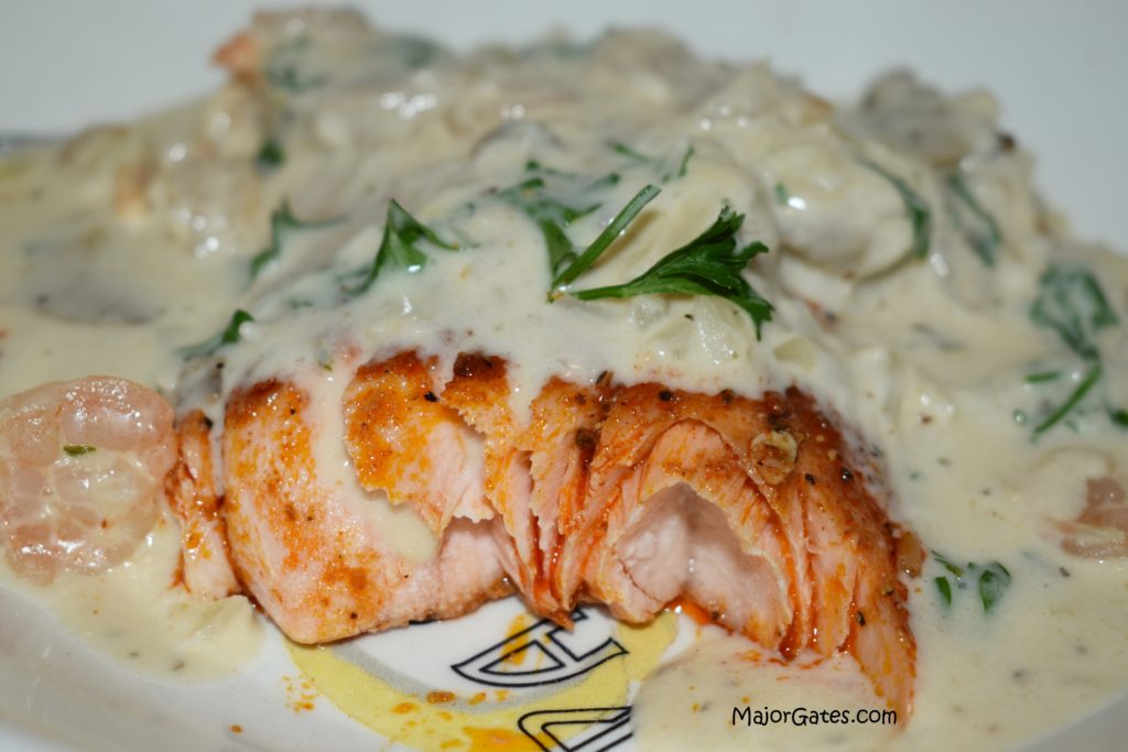 Moist Baked Salmon in Sherry Sauce · Major Gates