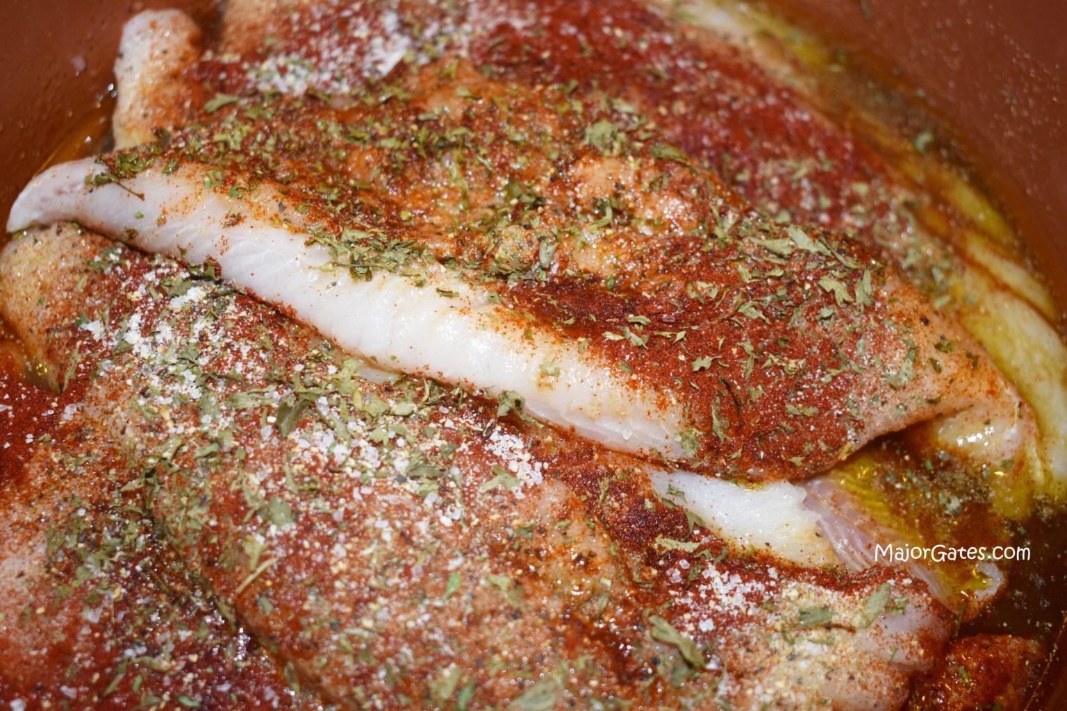 Baked Stuffed Catfish · Major Gates