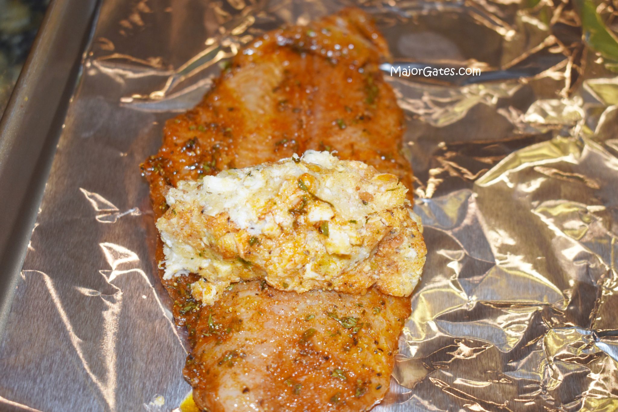 Baked Stuffed Catfish · Major Gates