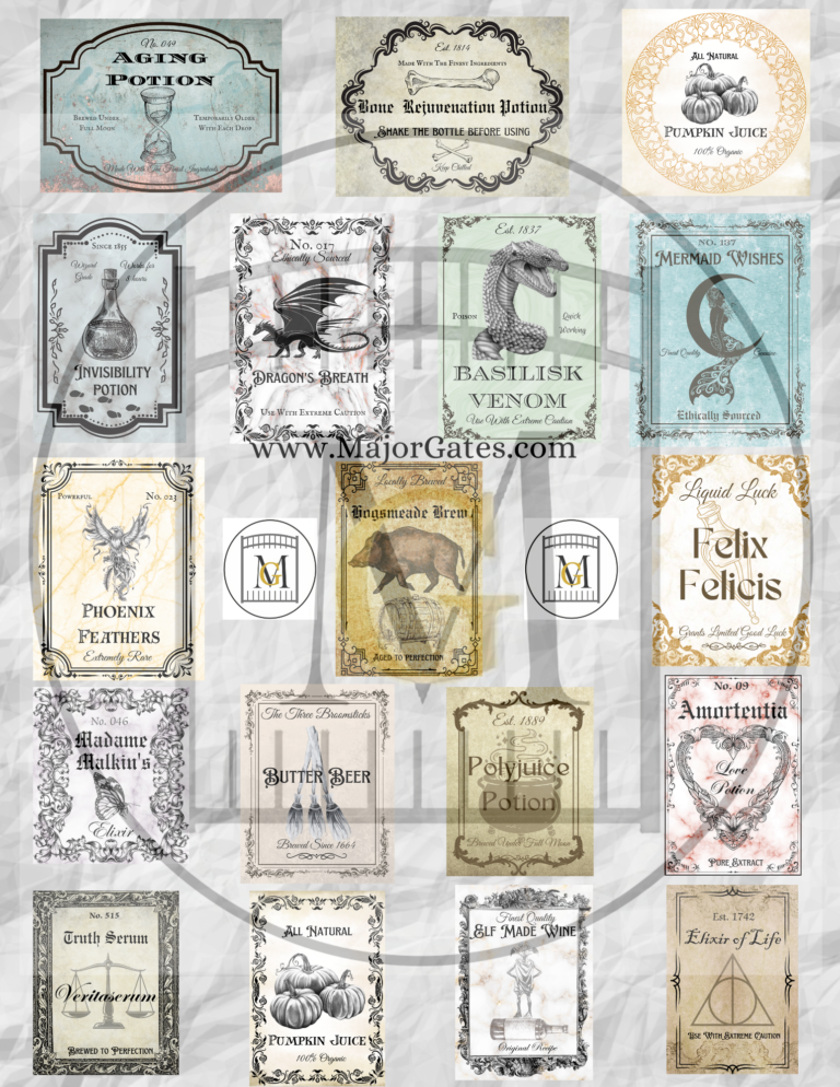 Wizard Potion Bottles · Major Gates
