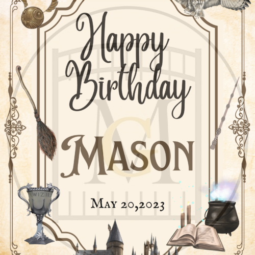 Wizard Harry Potter Party Gift Bag Label/EDITABLE · Major Gates