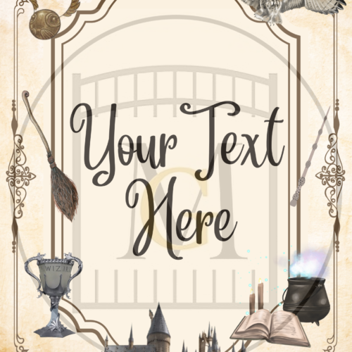 Wizard Harry Potter Party Gift Bag Label/EDITABLE · Major Gates