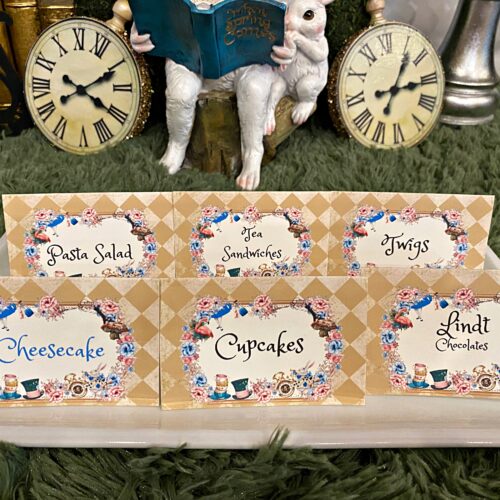 Alice In Wonderland Birthday Party EDITABLE Food Label-Candy Labels ...