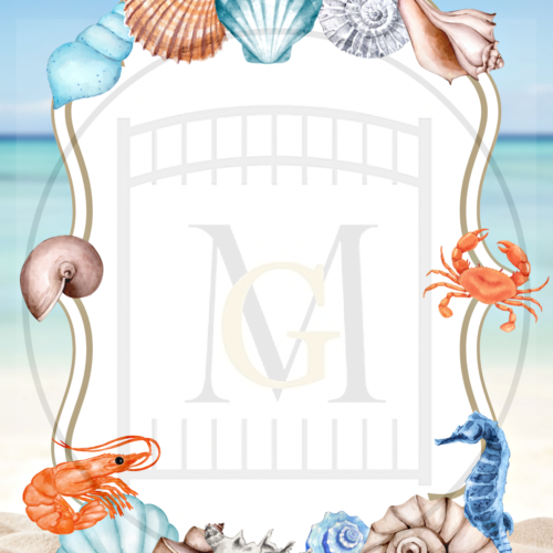 Beach Ocean Birthday Gift Favor Bag Label-Editable · Major Gates