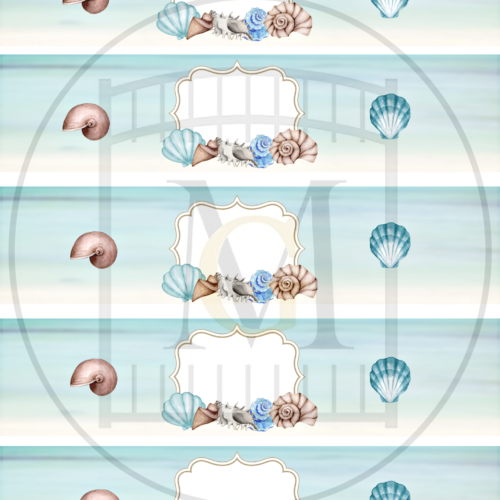 Ocean Beach Birthday Water Bottle Labels-EDITABLE · Major Gates