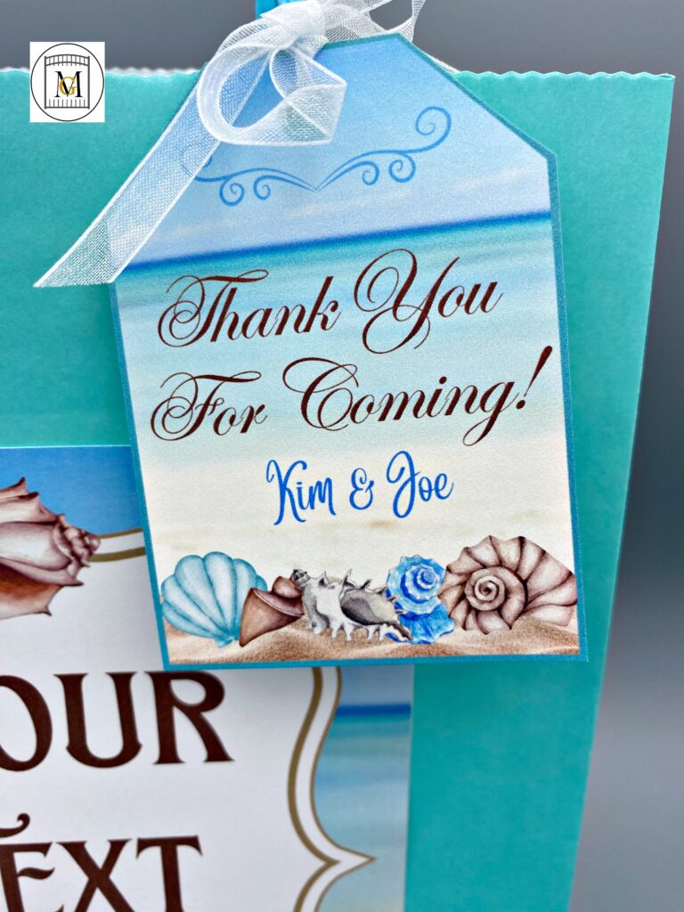 Beach Ocean Birthday Favor Tag Label-Editable · Major Gates