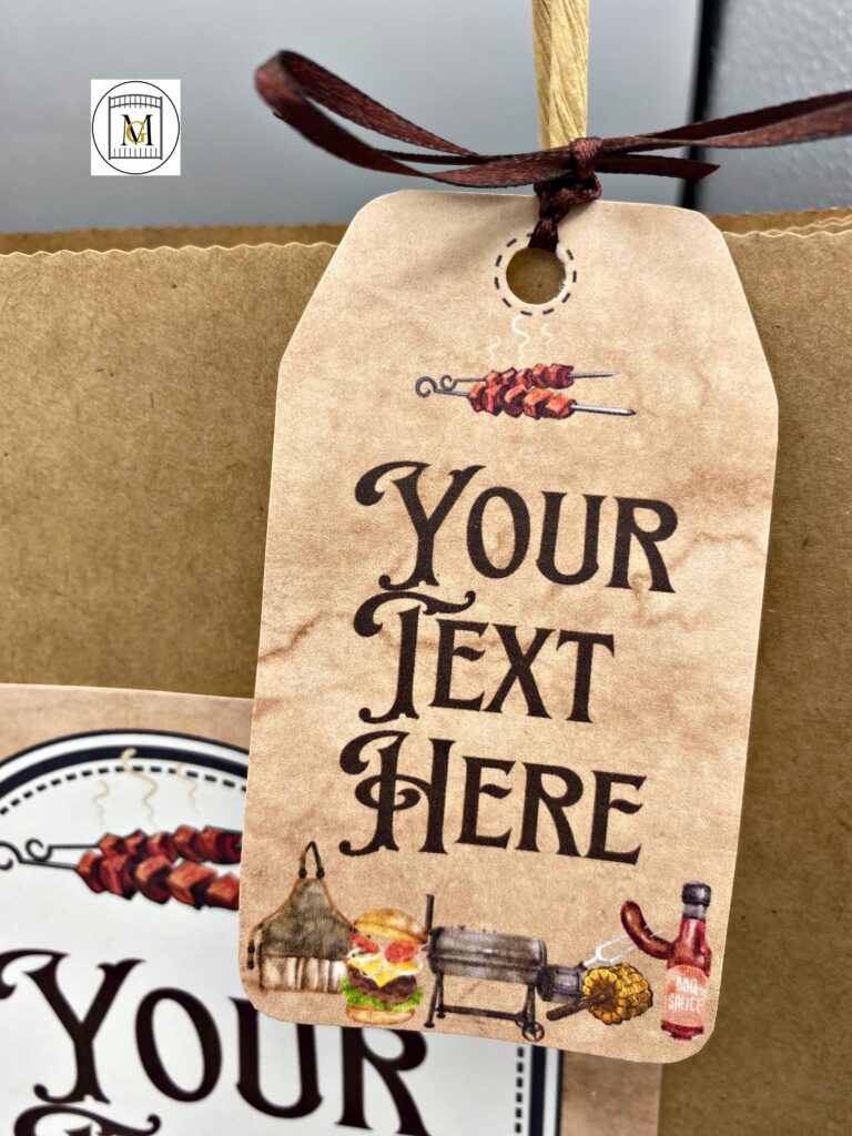 Barbecue EDITABLE Favor/Thank You Tag Labels · Major Gates