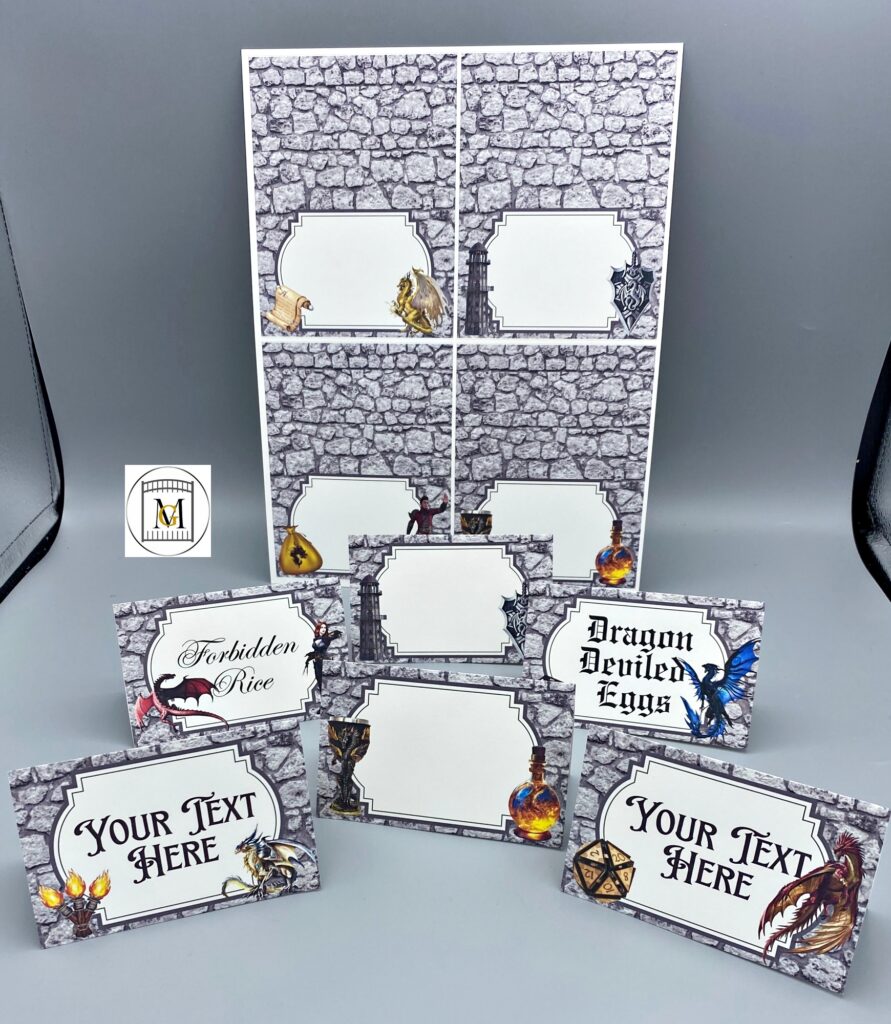 DND Dungeons and Dragons Birthday Food/Candy Label Download · Major Gates