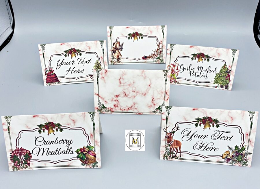 Christmas Holiday Food Tent Candy Label-Editable Download · Major Gates