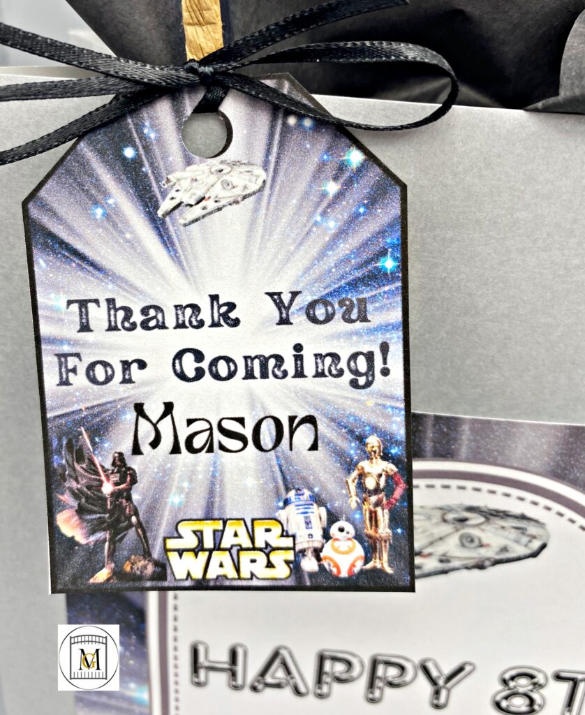 Star Wars Birthday Party Favor Tag/Thank You Label EDITABLE Download ...