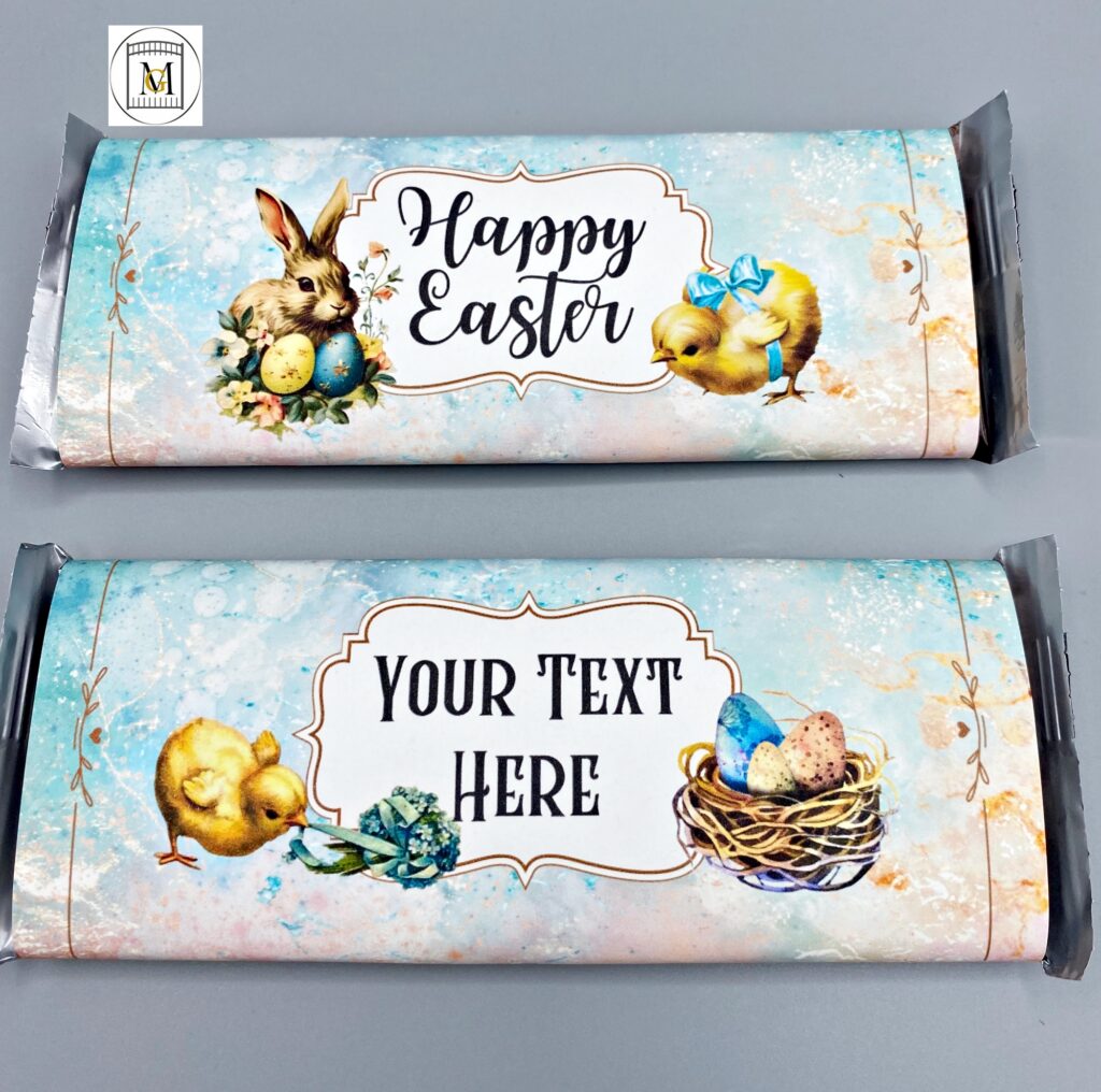 Easter Spring Hershey Bar Label EDITABLE Download · Major Gates