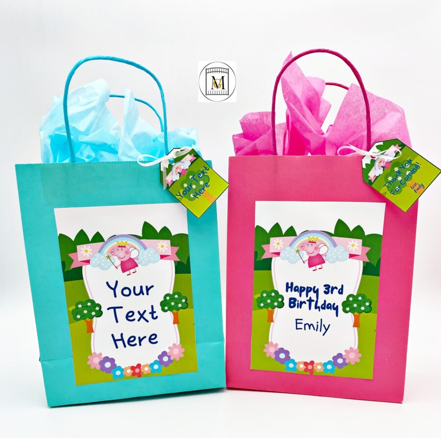 Pig Party Gift/Favor Bag Label EDITABLE Download · Major Gates