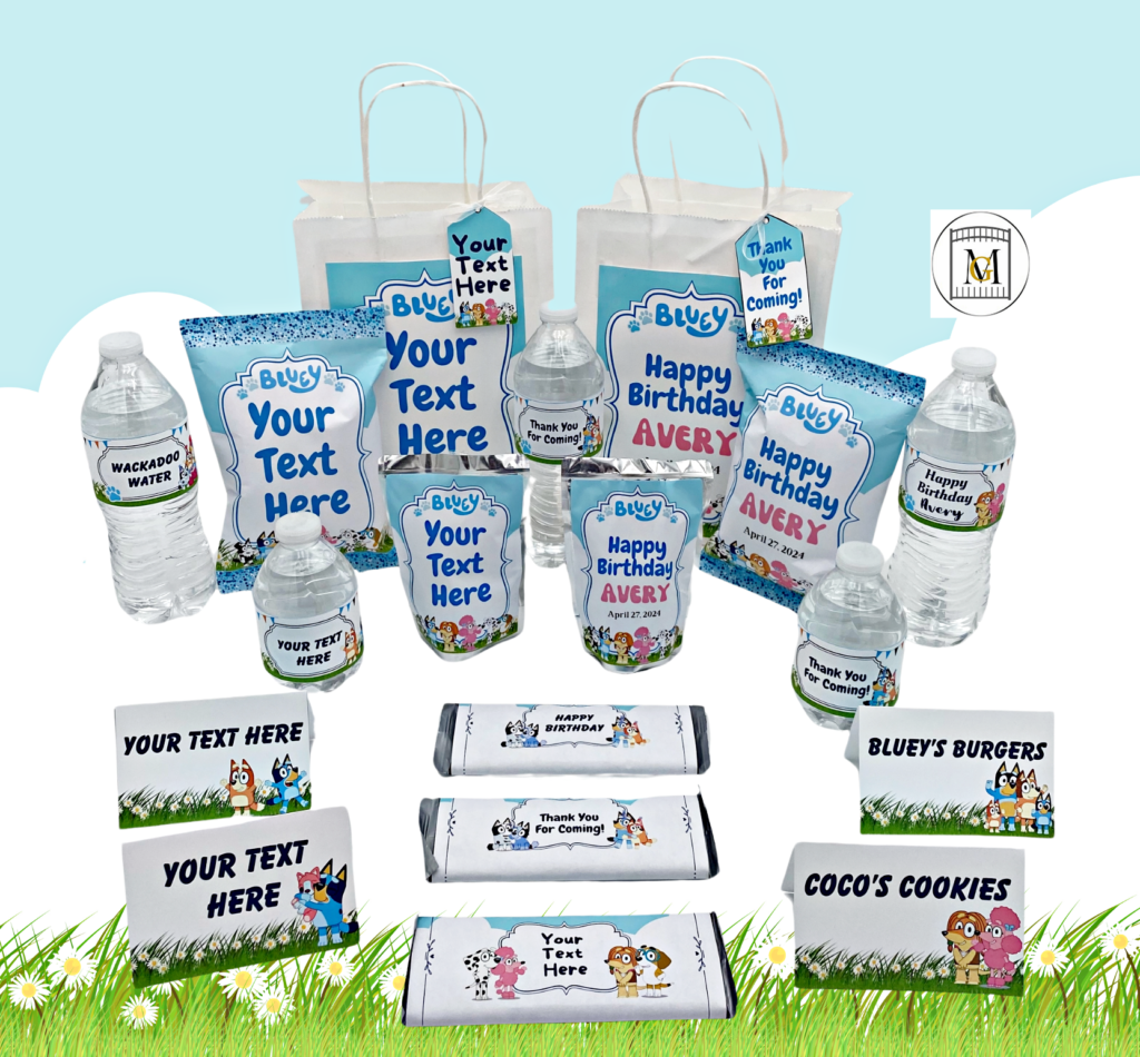 Bluey Birthday Party Bundle EDITABLE Download · Major Gates